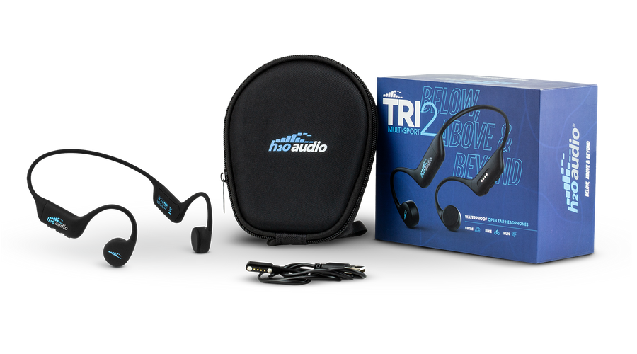 TRI2 Multi-Sport Waterproof Bone Conduction Headphones – H2O Audio